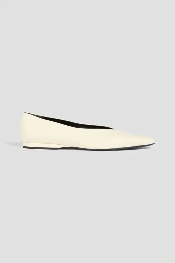 Loulou De Saison Barsi Leather Point-toe Flats
