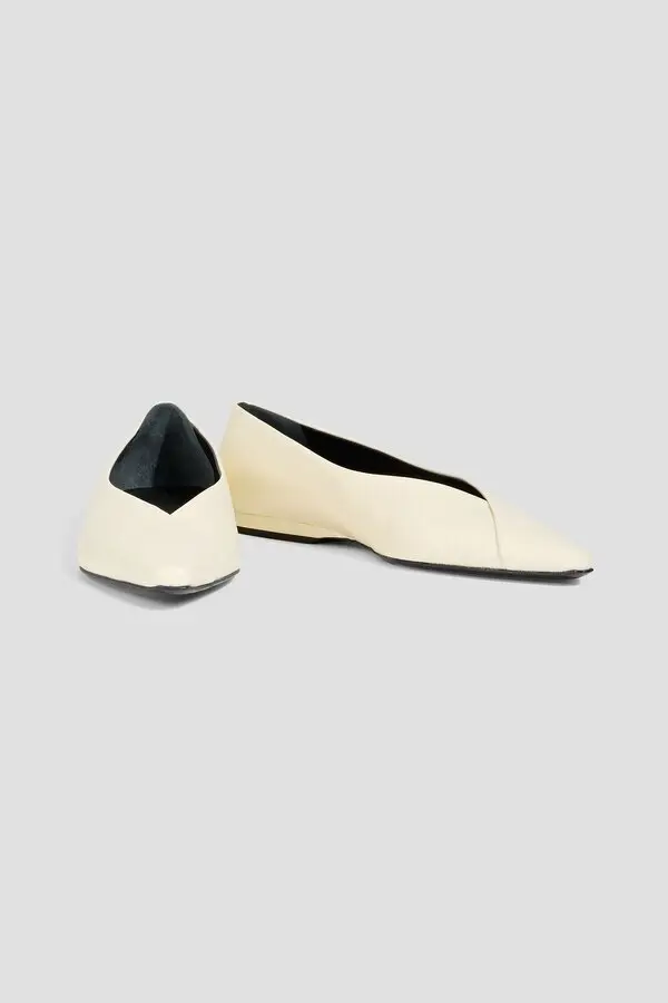 Loulou De Saison Barsi Leather Point-toe Flats