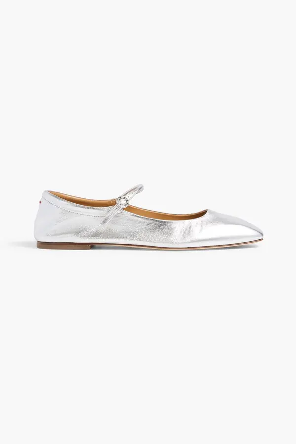 AeydĒ Uma Metallic Leather Mary Jane Flats