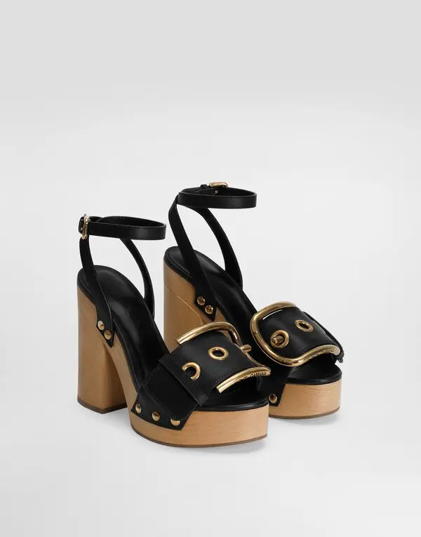 Dolce & Gabbana Cowhide Wedge Sandals