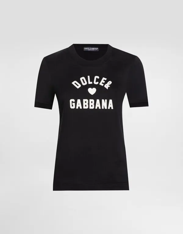 Dolce & Gabbana Jersey T-shirt With Lettering Patch
