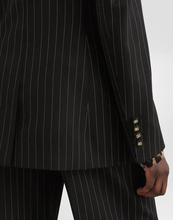 Dolce & Gabbana Single-breasted Pinstripe Wool Jacket