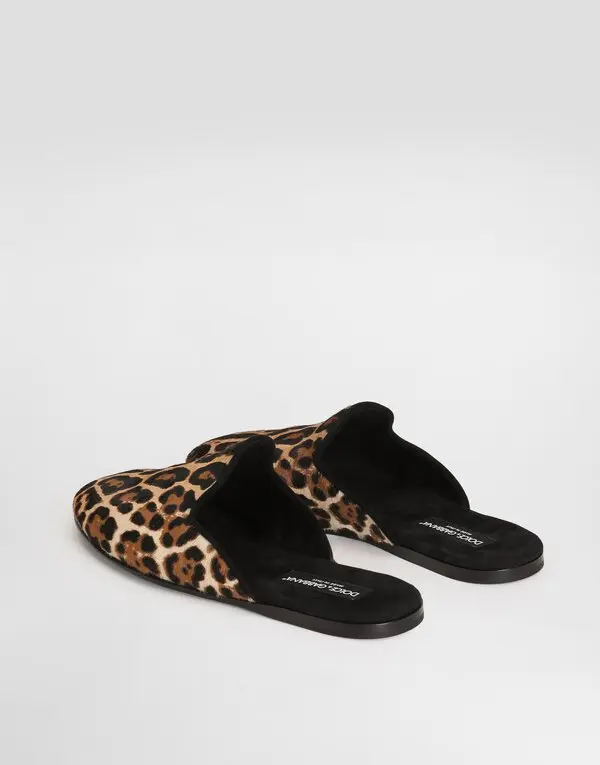 Dolce & Gabbana Leo- Pony Slippers - Print