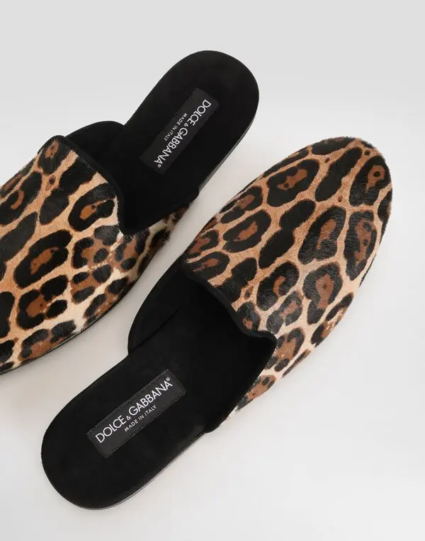 Dolce & Gabbana Leo- Pony Slippers - Print