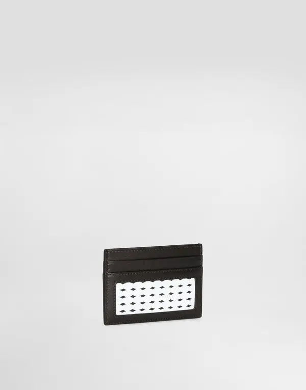 Dolce & Gabbana Woven Plongé Calfskin Card Holder