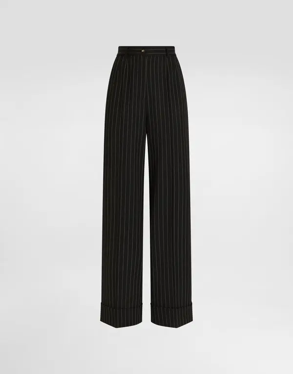 Dolce & Gabbana Pinstripe Bi-stretch Wool Trousers