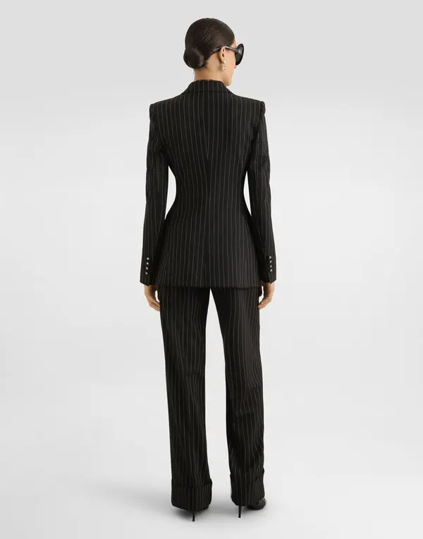 Dolce & Gabbana Pinstripe Bi-stretch Wool Trousers