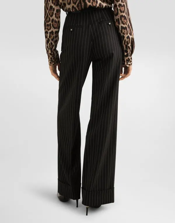 Dolce & Gabbana Pinstripe Bi-stretch Wool Trousers