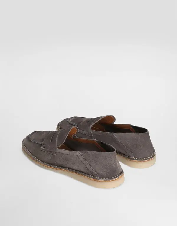 Dolce & Gabbana Reversed Calfskin Slipper - Grey