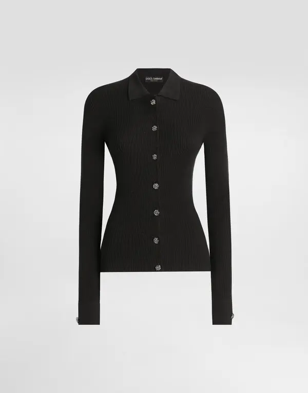 Dolce & Gabbana Ribbed Long Sleeve Cardigan