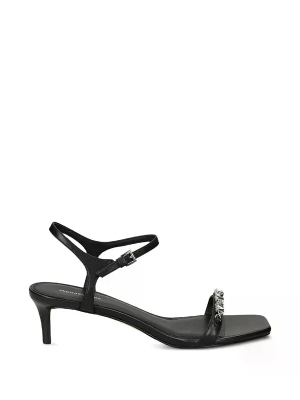 Michael Kors Dina Leather Sandals - Black