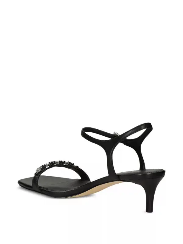 Michael Kors Dina Leather Sandals - Black