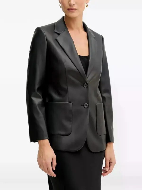 Sisley Faux Leather Blazer
