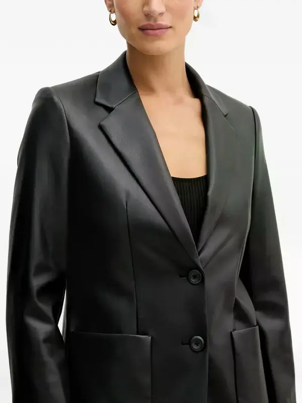 Sisley Faux Leather Blazer