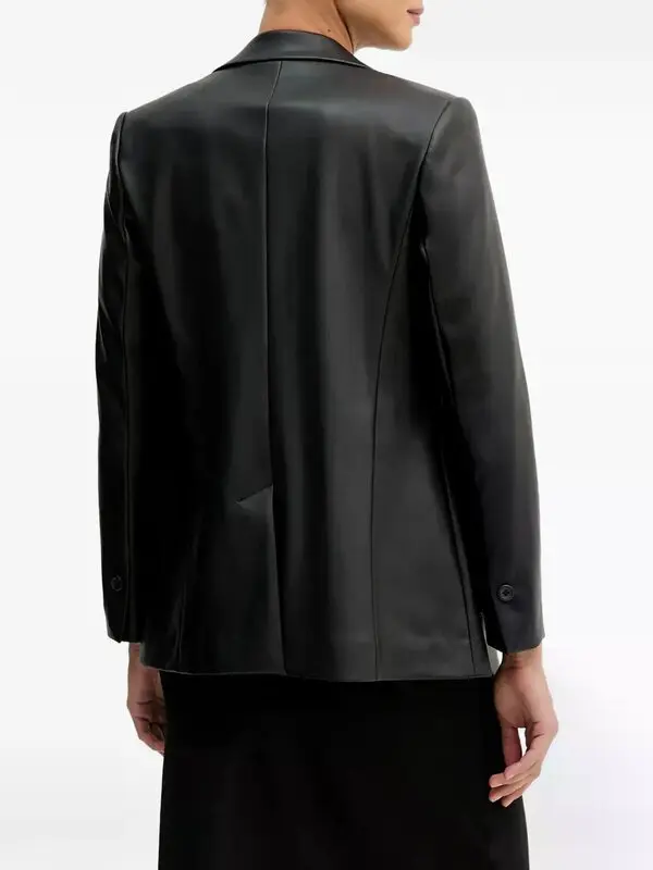 Sisley Faux Leather Blazer