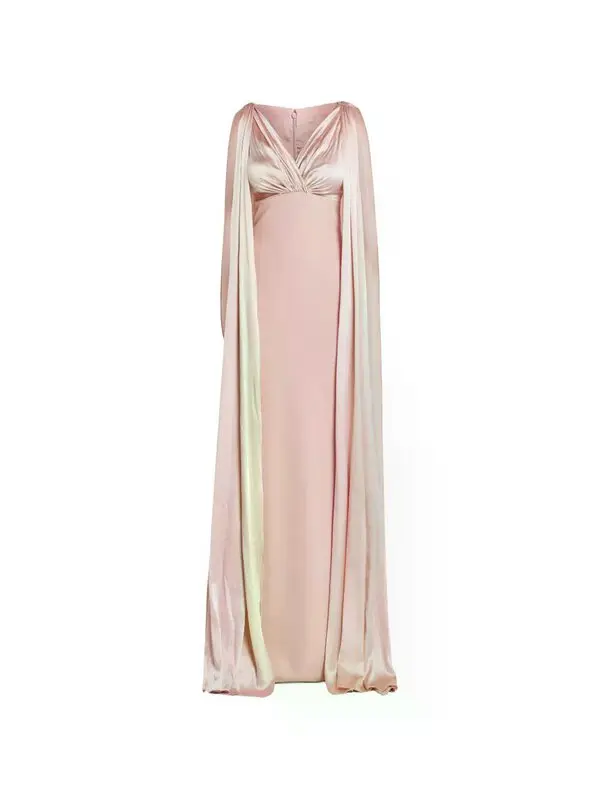 RHEA COSTA Twisted Cape Dress