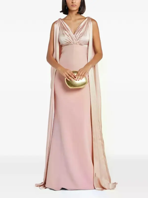 RHEA COSTA Twisted Cape Dress