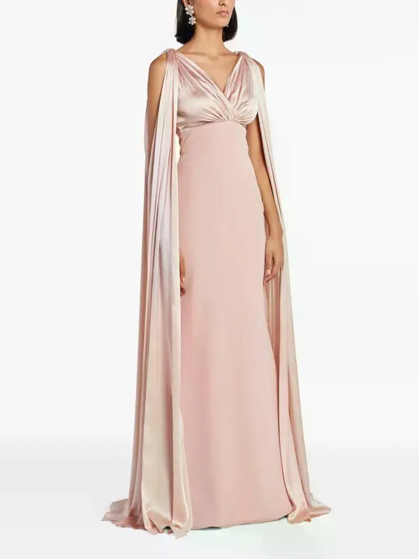 RHEA COSTA Twisted Cape Dress