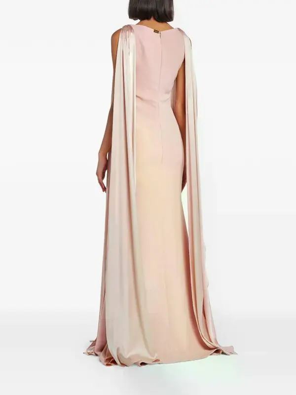 RHEA COSTA Twisted Cape Dress