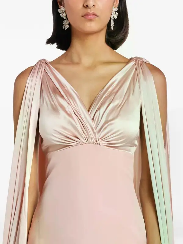 RHEA COSTA Twisted Cape Dress