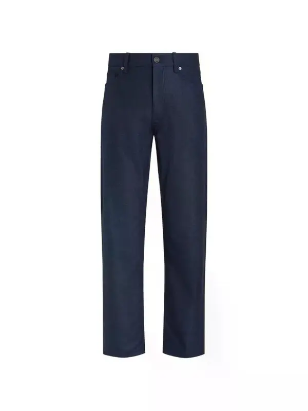 Zegna Button Trousers - Blue