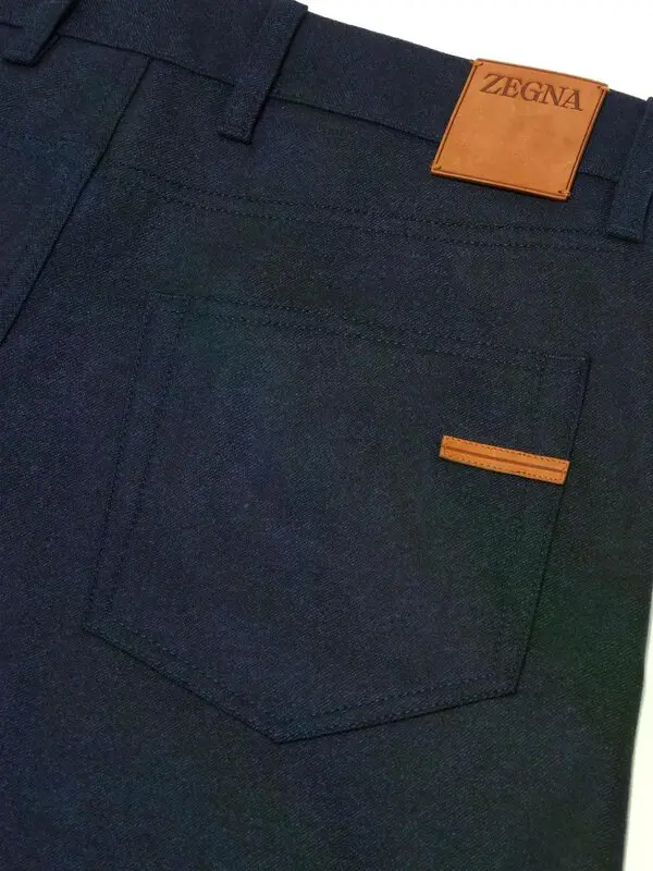 Zegna Button Trousers - Blue