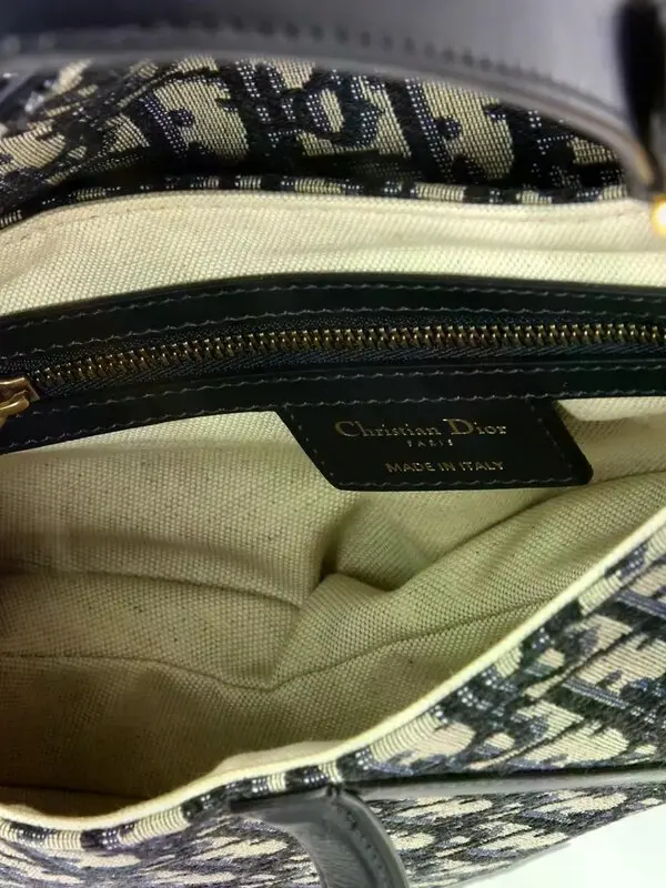 Dior Saddle Handbag Oblique Canvas Medium - Blue