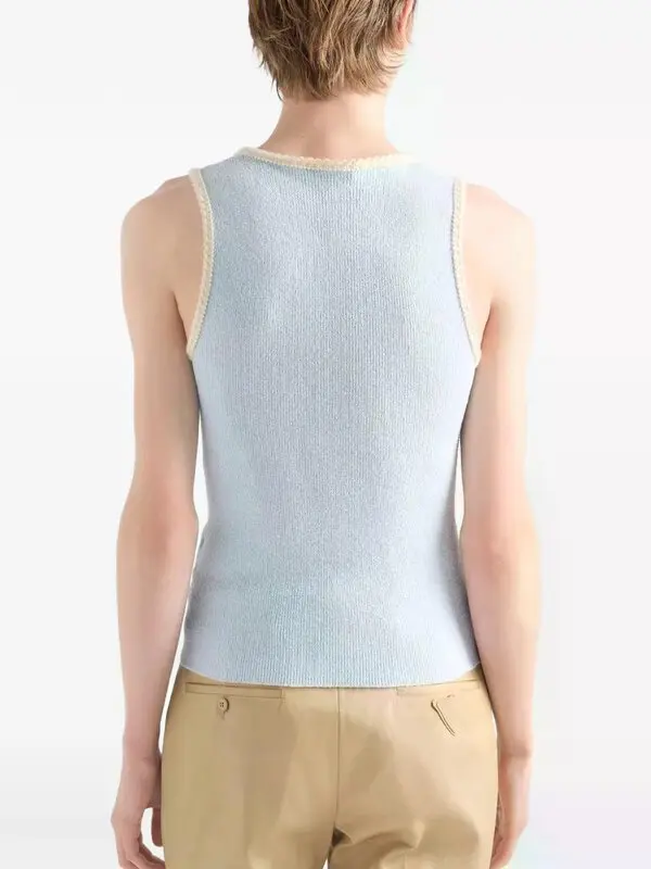 Prada Contrast-trim Tank Top
