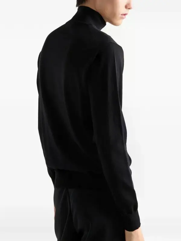 Prada Logo-embroidered Turtleneck Sweater