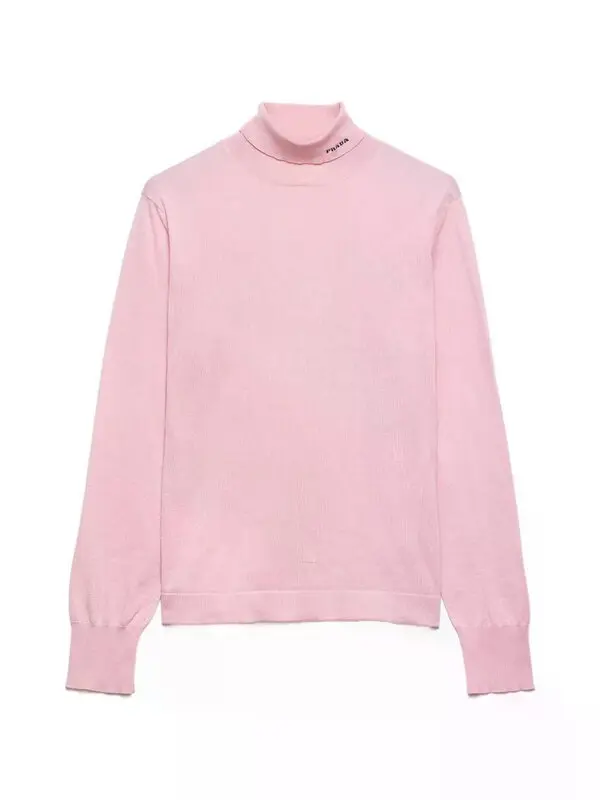 Prada Ribbed Turtleneck Sweater - Pink