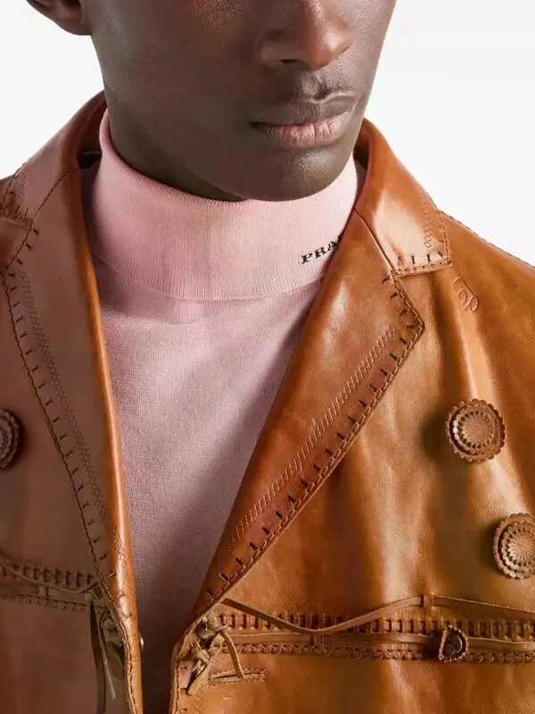 Prada Ribbed Turtleneck Sweater - Pink