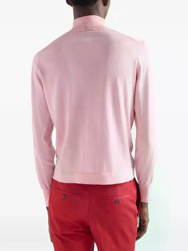 Prada Ribbed Turtleneck Sweater - Pink
