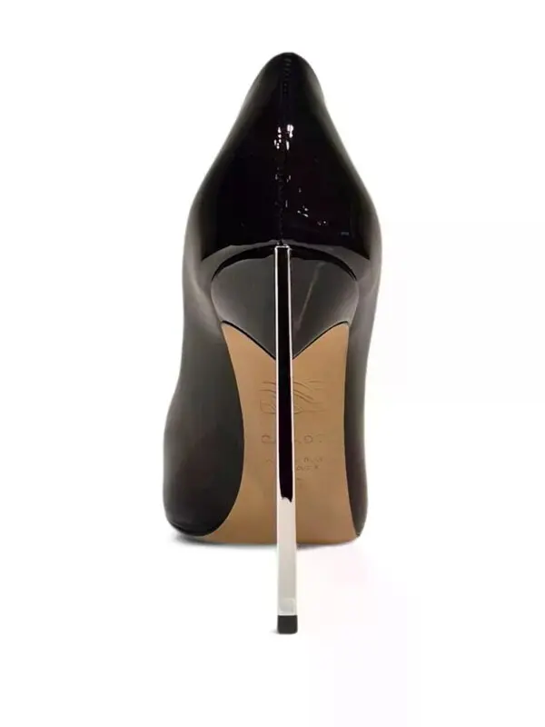 Casadei Pointed Metal Heeled Pumps - Black