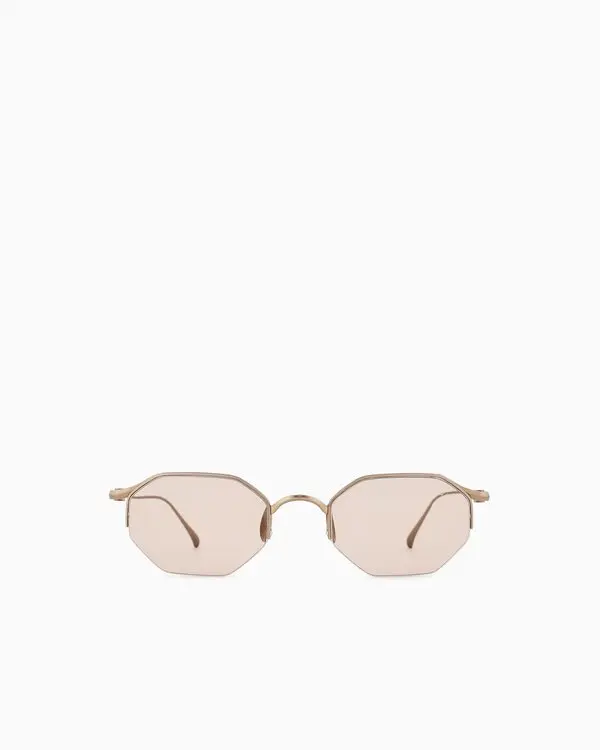 Giorgio Armani Hexagonal Sunglasses - Gold
