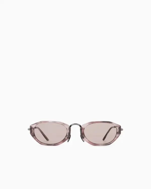 Giorgio Armani Hexagonal Full Rim Sunglasses - Purple