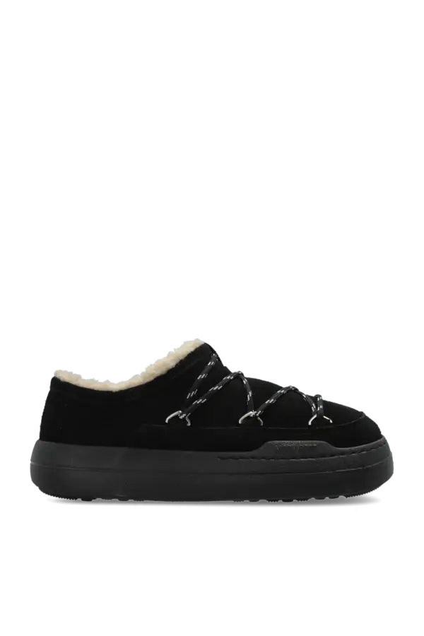 Moon Boot Suede Slippers - Black