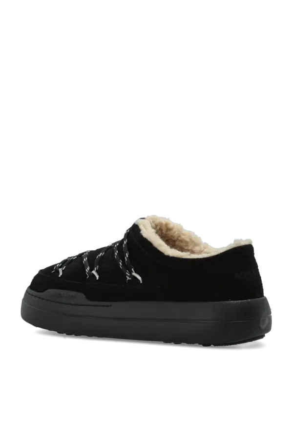 Moon Boot Suede Slippers - Black