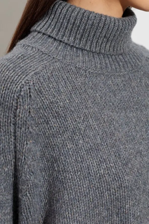 LISA YANG Cathie Turtleneck Sweater - Grey