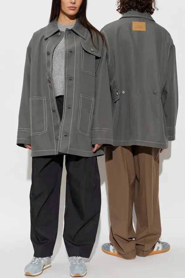 Ami Wool Oversized Jacket - Grey