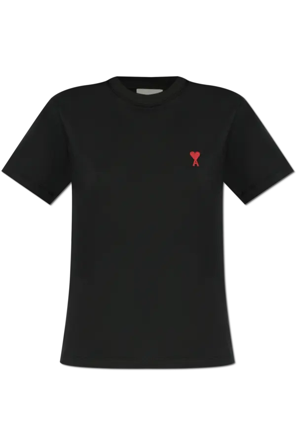 AMI Paris T-shirt With Logo - Black