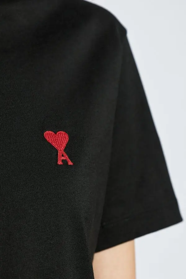 AMI Paris T-shirt With Logo - Black