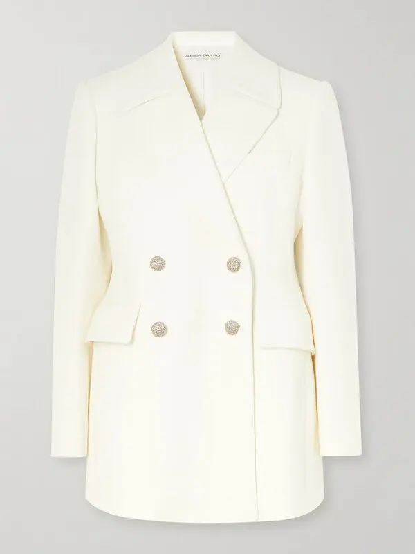 Alessandra Rich Double-breasted Wool Blazer