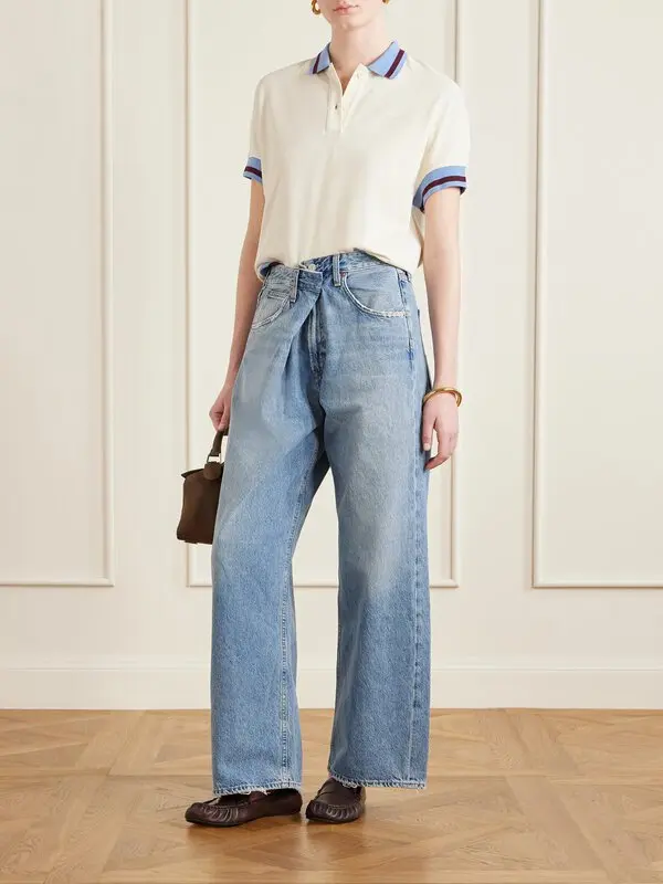 Marni Embroidered Cotton-piqué Polo Shirt - Neutrals
