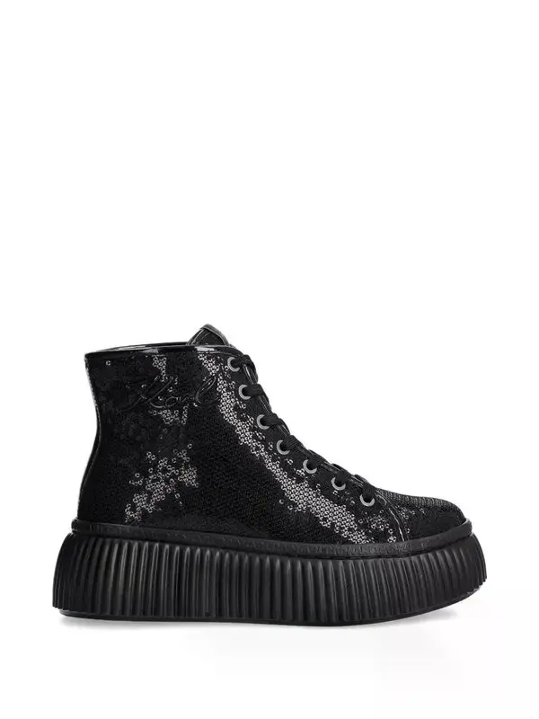 Karl Lagerfeld Sequin-embellished Platform Sneakers