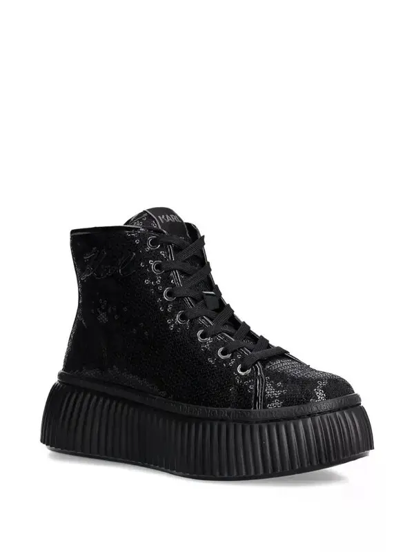 Karl Lagerfeld Sequin-embellished Platform Sneakers