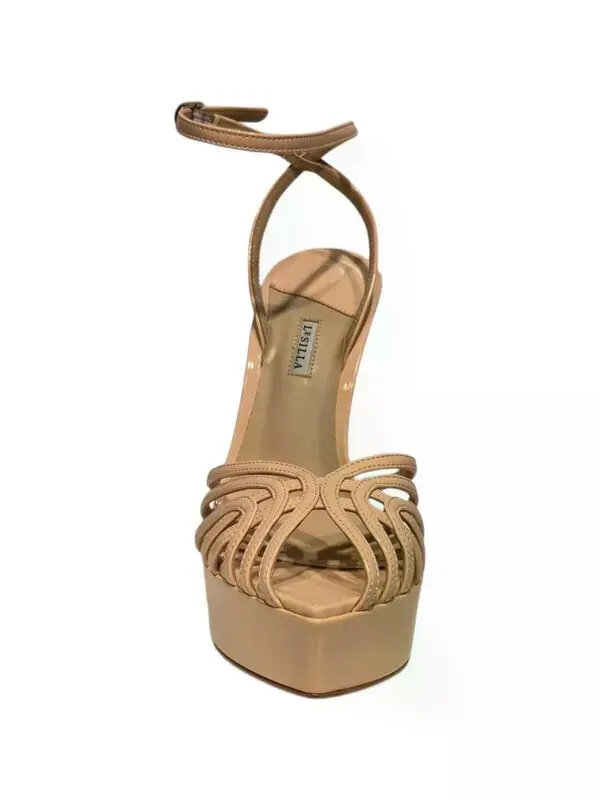 LE SILLA Caged Platform Stiletto Sandals - Neutrals