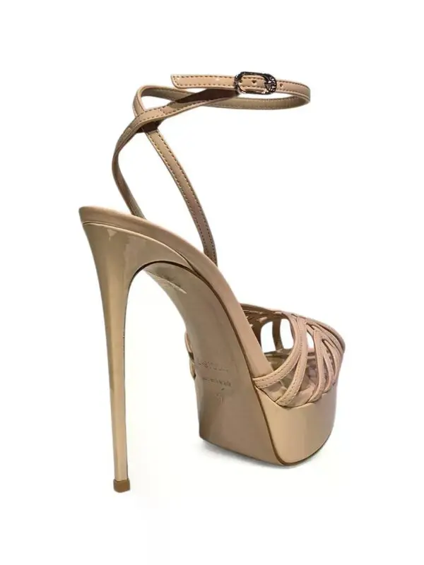 LE SILLA Caged Platform Stiletto Sandals - Neutrals