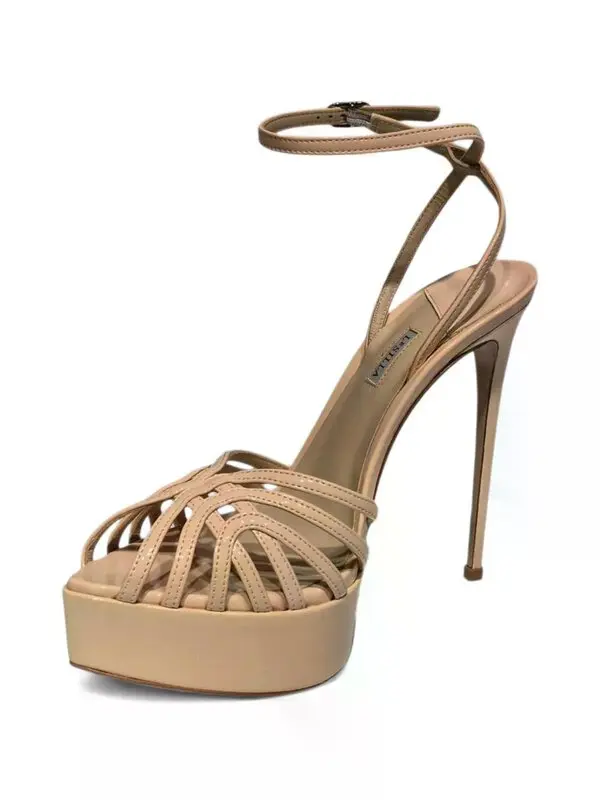 LE SILLA Caged Platform Stiletto Sandals - Neutrals