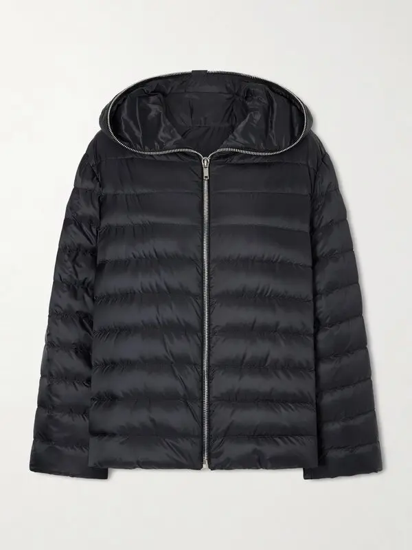 Rick Owens Moncler Hooded Quilted Down Jacket