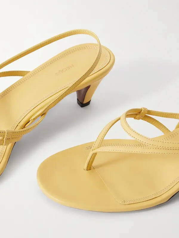 NEOUS Safi Leather Sandals - Yellow